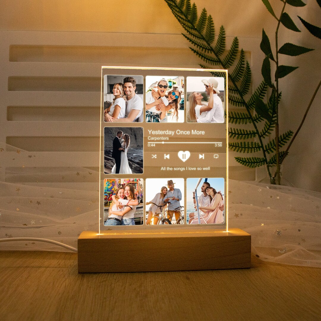 Custom Photo Music Plaque Personalised Song Plaque Playlist Streaming ...