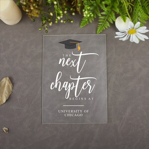My Next Chapter Starts At, Personalized Graduation Party Decoration ...