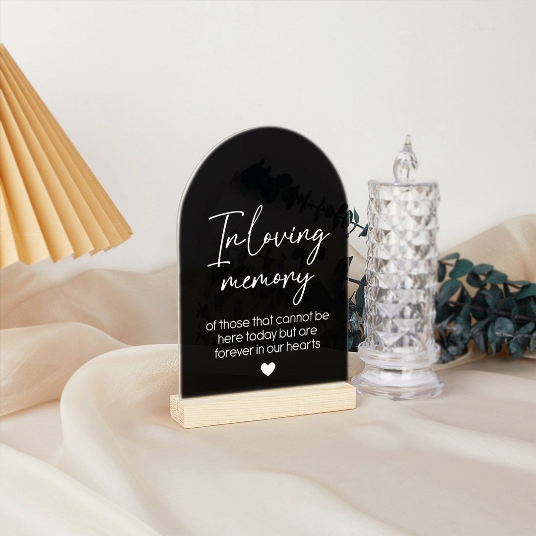 Modern Minimalist in Loving Memory Sign Template, Memorial Sign for ...