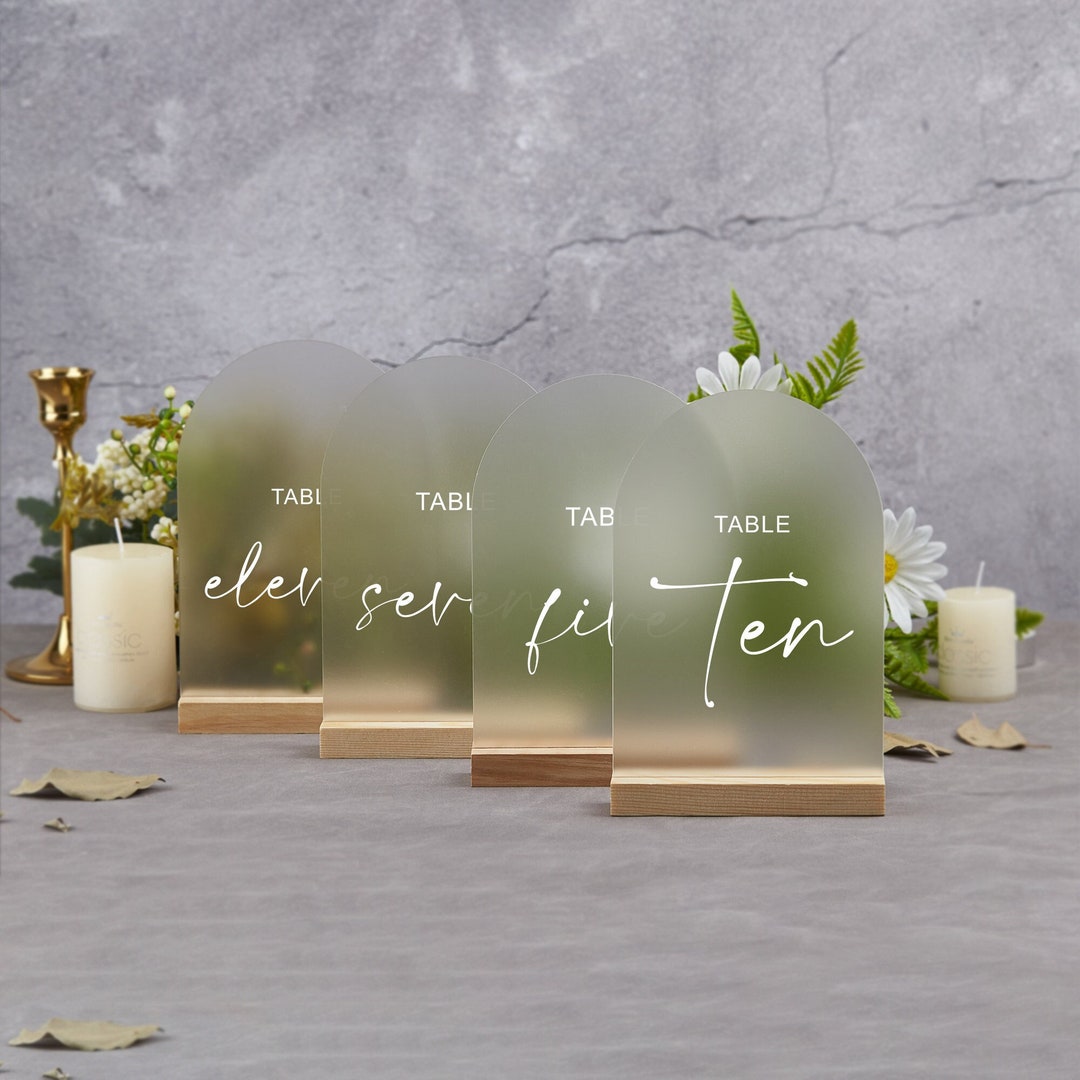 Arch Acrylic Table Numbers, Wedding Table Decor, Wedding Signage ...