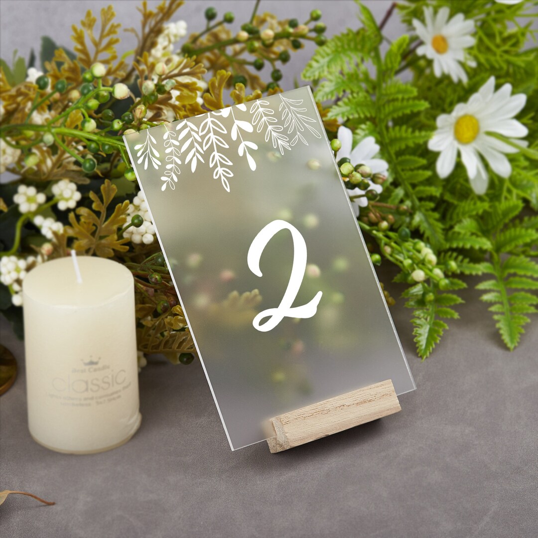 Minimalist Table Numbers Sign, Rustic Wedding Table Sign, Modern ...