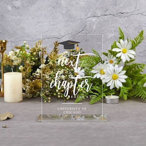 My Next Chapter Starts At, Personalized Graduation Party Decoration ...