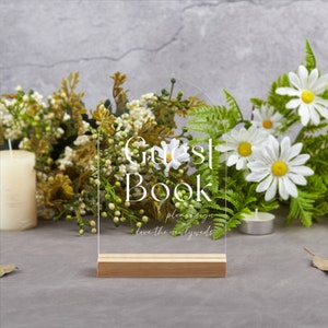 Acrylic Arch Guest Book Sign, Wedding Guestbook Sign, Minimalist Modern ...