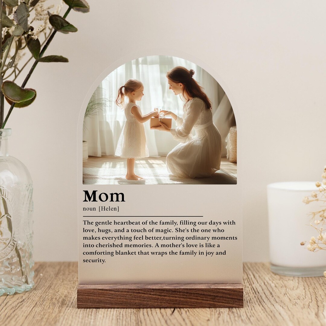 Custom Photo Acrylic Sign, Mum Definition Print, Mother's Day Gift ...