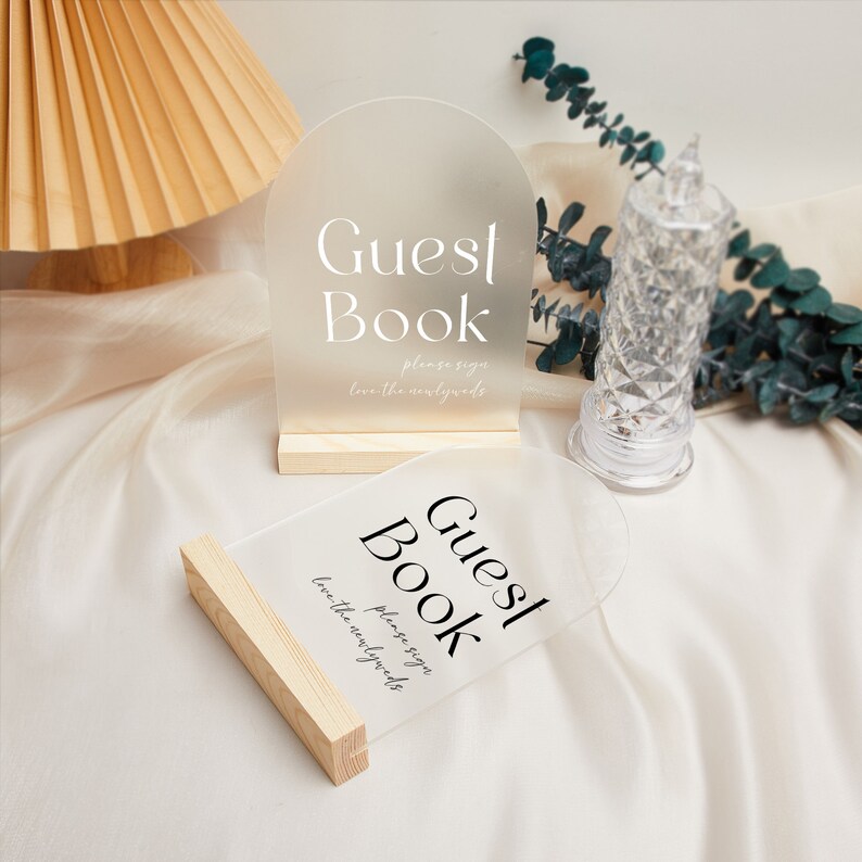Acrylic Arch Guest Book Sign Wedding Guestbook Sign - Etsy