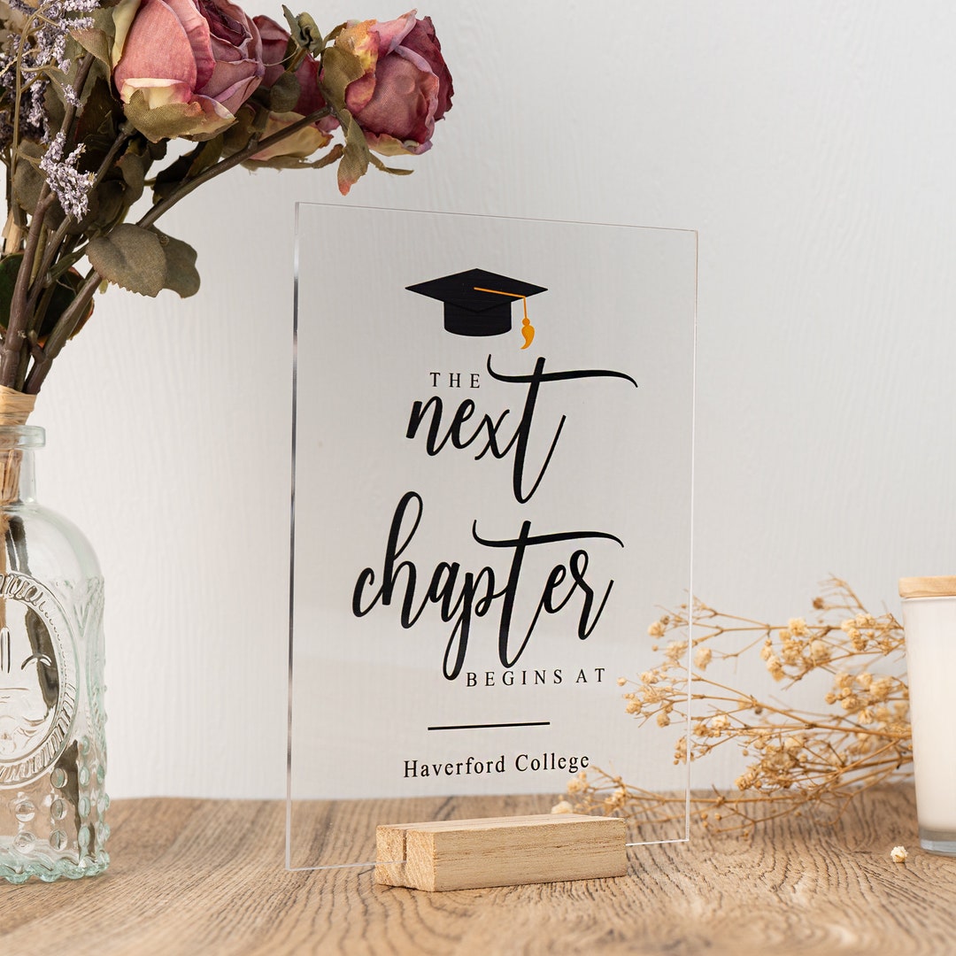 My Next Chapter Starts At, Personalized Graduation Party Decoration ...