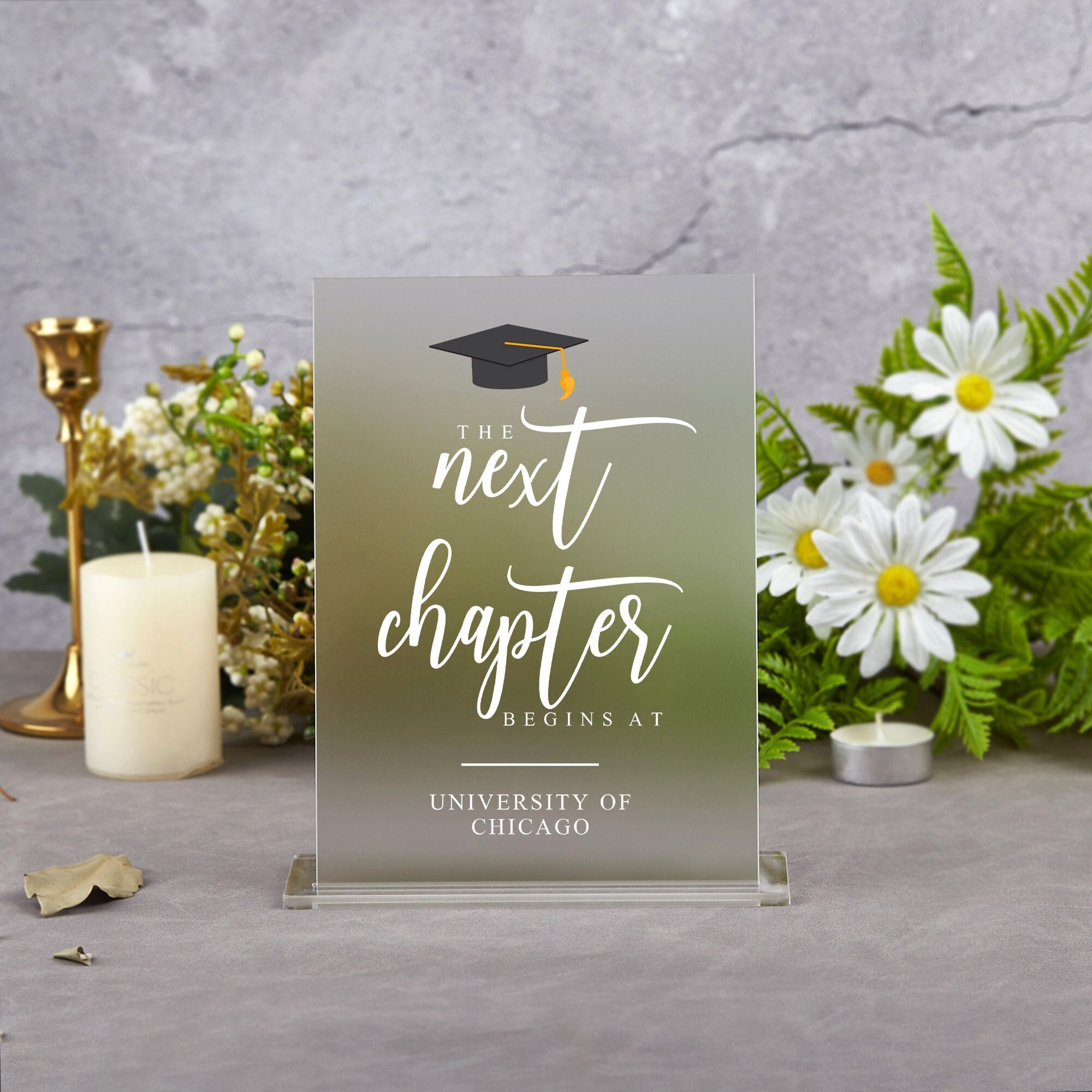 My Next Chapter Starts At, Personalized Graduation Party Decoration ...