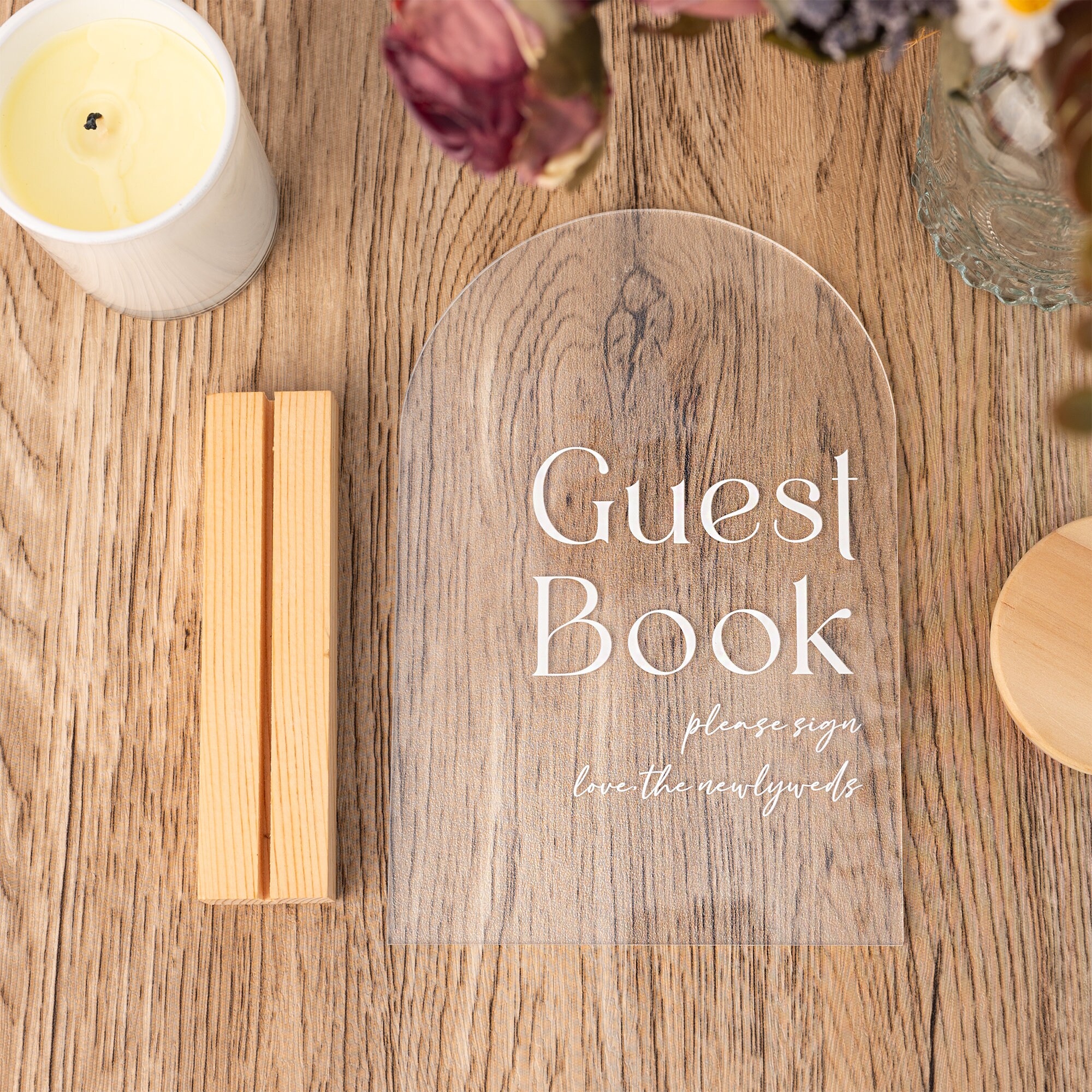 Acrylic Arch Guest Book Sign, Wedding Guestbook Sign, Minimalist Modern ...