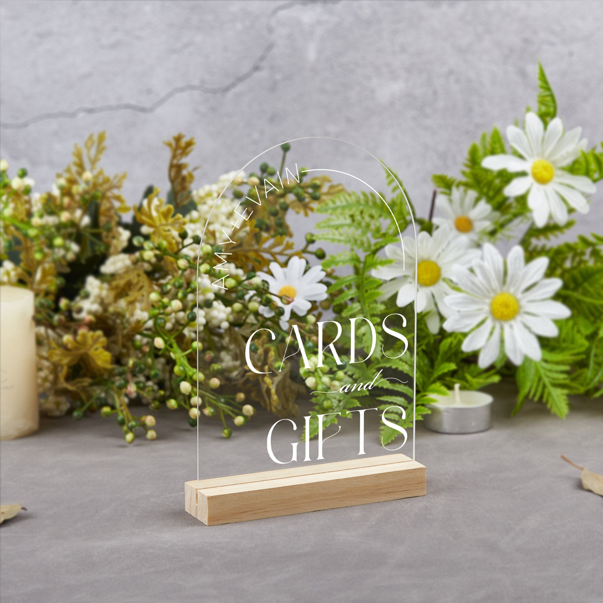Cards and Gift Acrylic Arch Sign, Modern Minimalist Wedding Sign, Baby ...