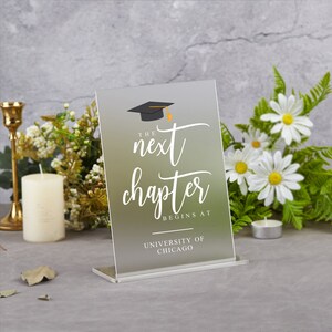 My Next Chapter Starts At, Personalized Graduation Party Decoration ...
