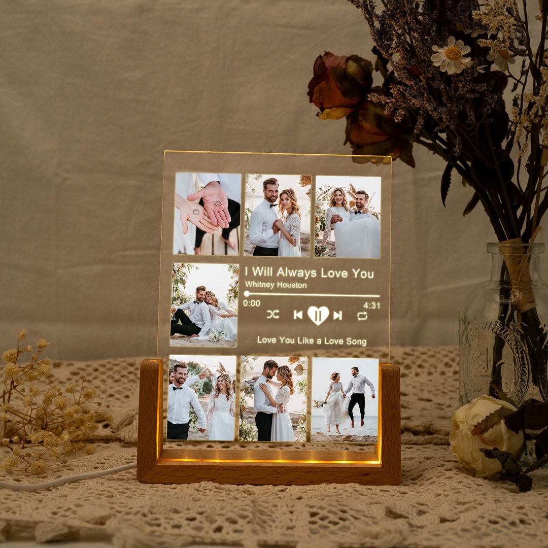Custom Photo Music Plaque Personalized Song Plaque Playlist Streaming ...