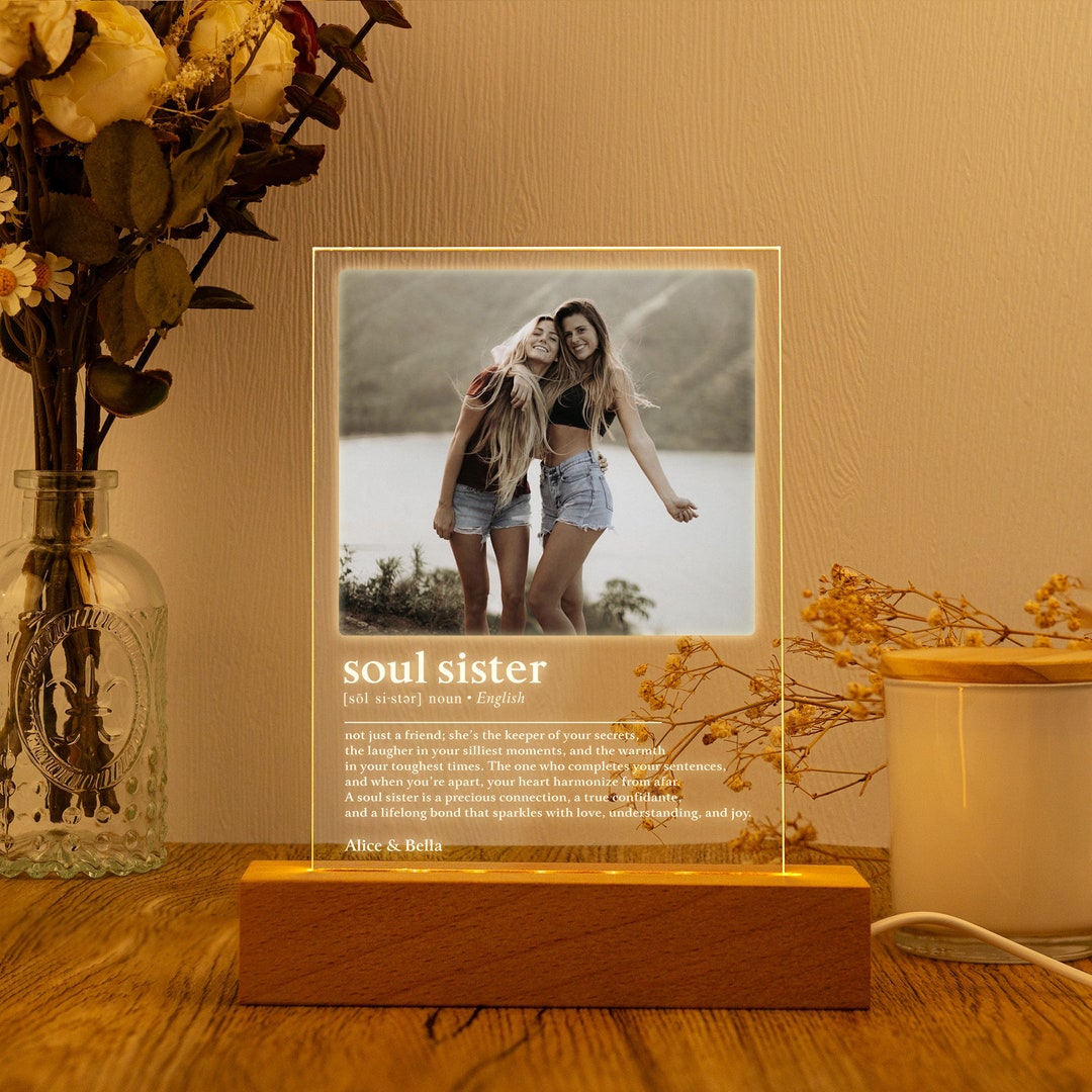 Custom Soul Sister Definition Led Light, Photo Gifts, Bestie Gifts ...