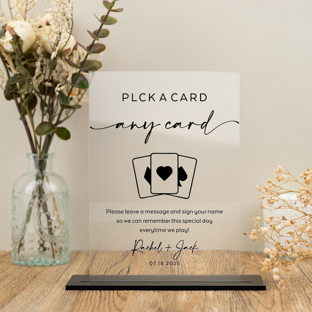 Playing Cards Guest Sign, Guest Book Sign,please Sign Our Guestbook ...