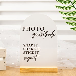Arch Guest Book Sign, Photo Guestbook Sign, Polaroid Wedding Sign ...