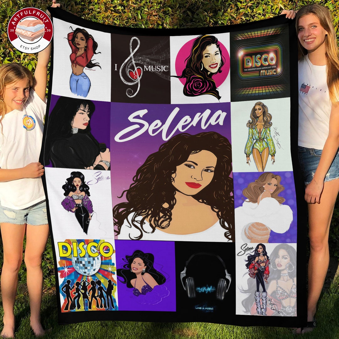Selena Quintanilla Cartoon Fleece Blanket, Mink Sherpa Blanket, Queen ...
