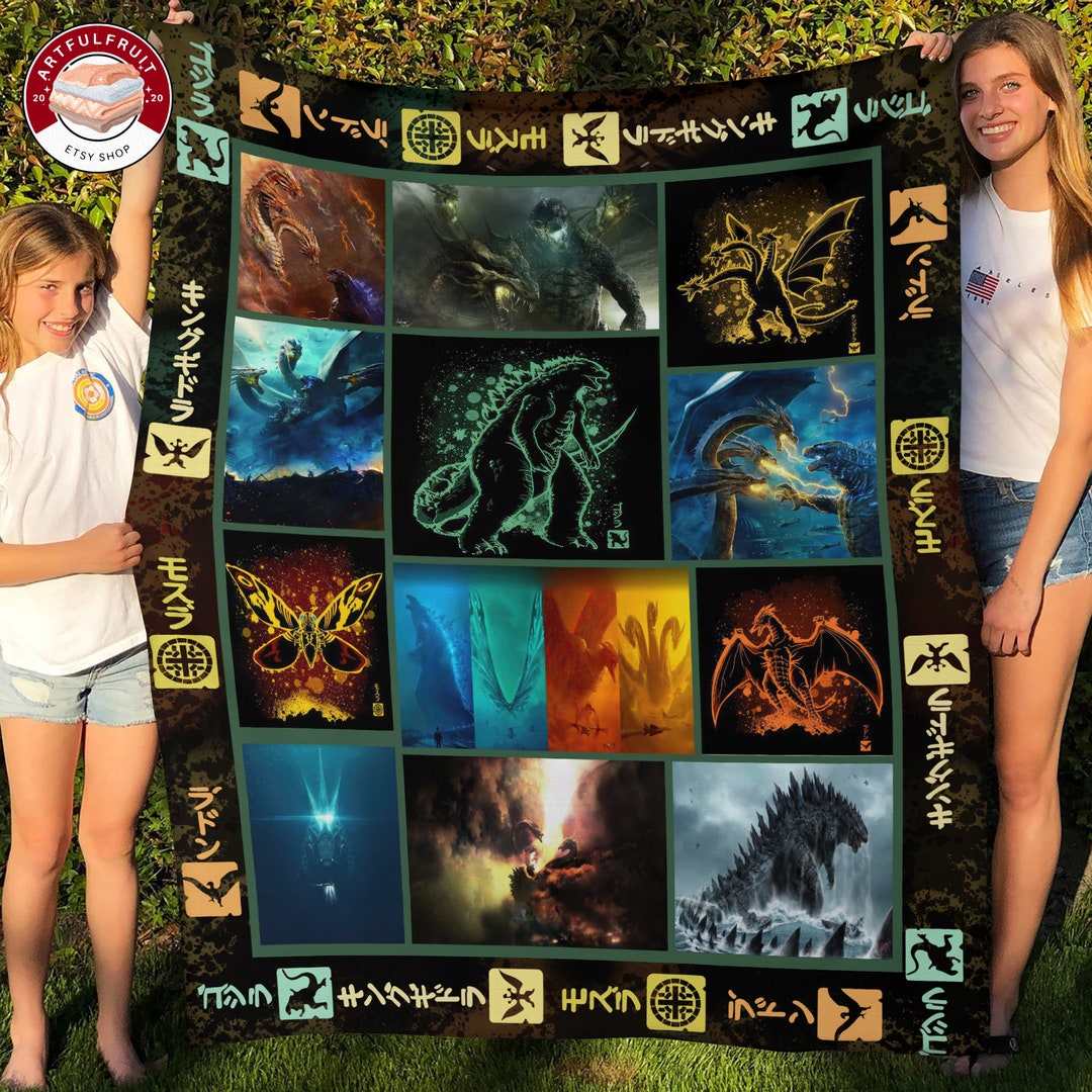 Godzilla King of the Monsters Fleece Blanket, Premium Sherpa Blanket ...