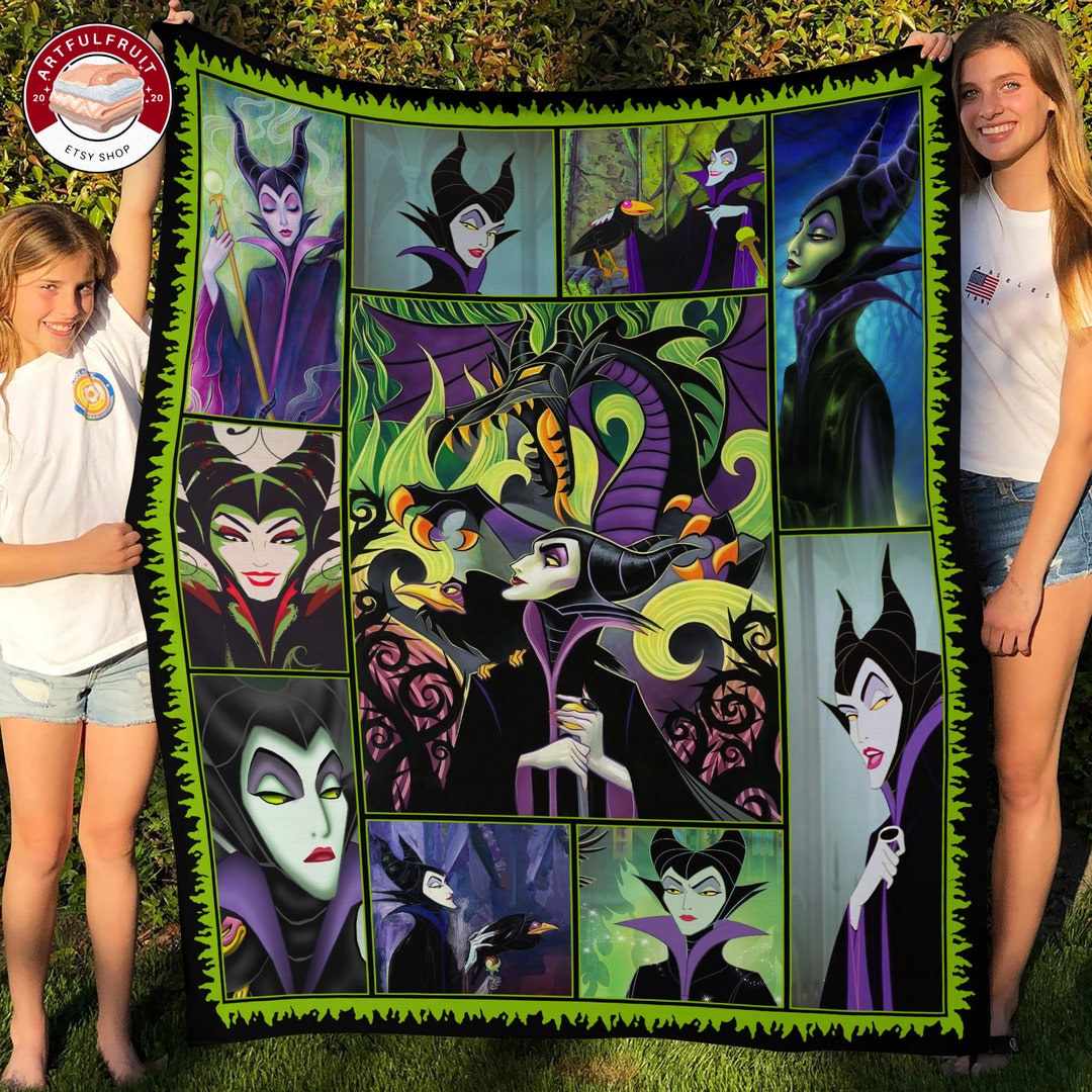 Maleficent Villain Fleece Blanket, Premium Sherpa Blanket, Maleficent ...