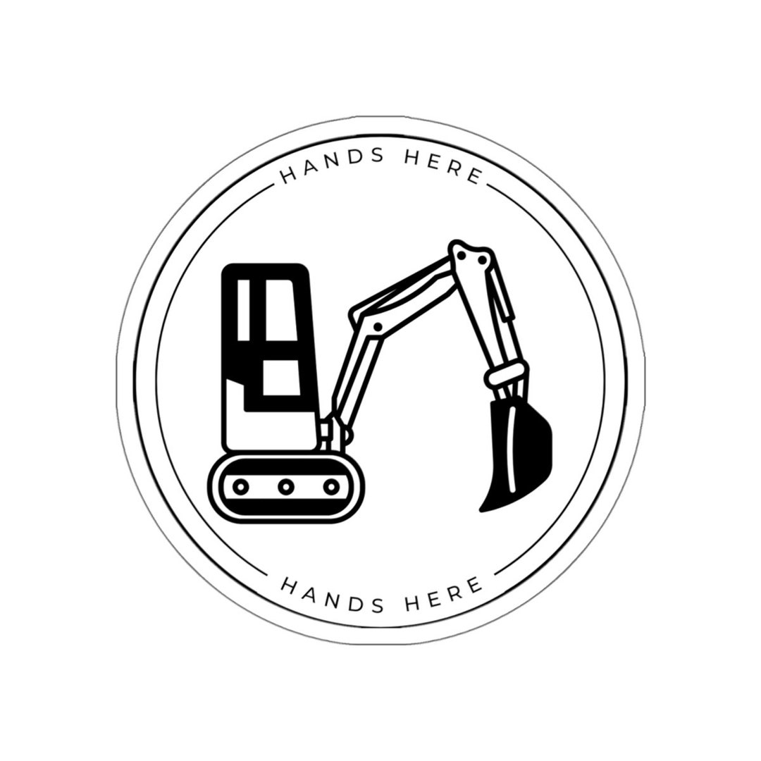 Hand Here Digger Decal - White B | Toddler Car Safety Kids Safety Child ...