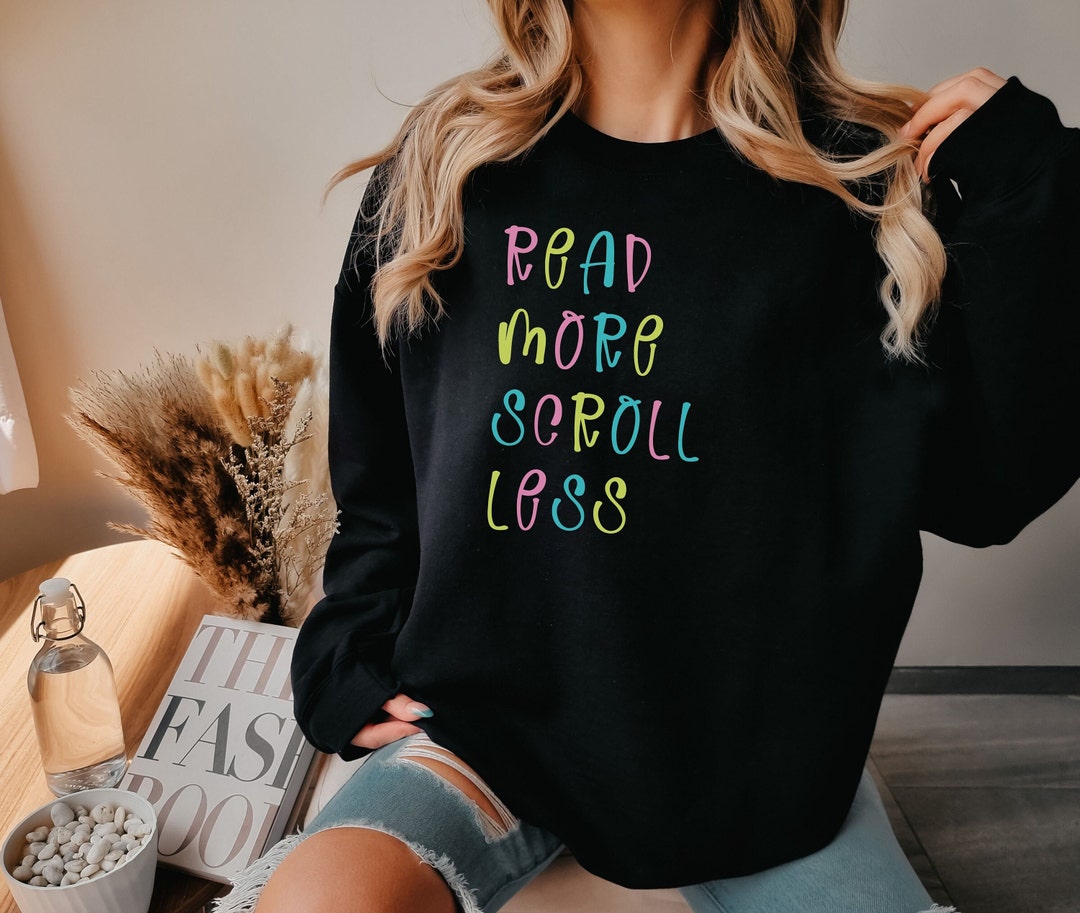 Read More Scroll Less Teacher Tshirt, Christmas Gift for Teacher, Funny ...
