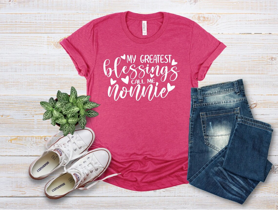 My Greatest Blessings Call Me Nonnie Shirt, Christmas Gift for Nonnie ...