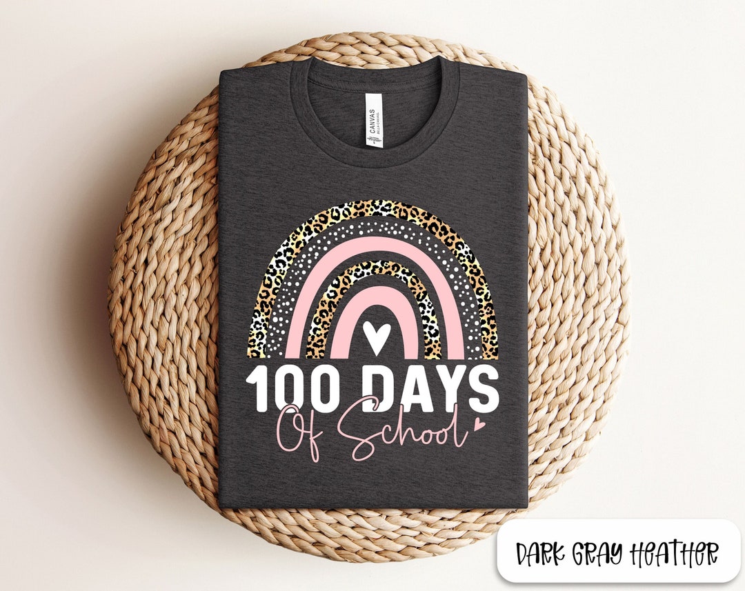 100 Days of School Shirt, 100th Day of School, 100 Days of Hearts Shirt ...