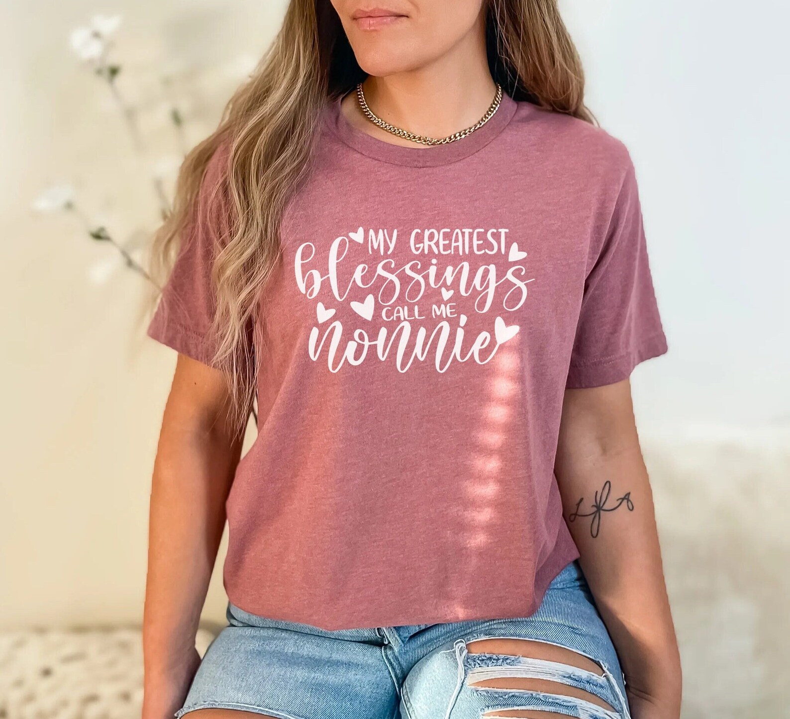 My Greatest Blessings Call Me Nonnie Shirt, Christmas Gift for Nonnie ...