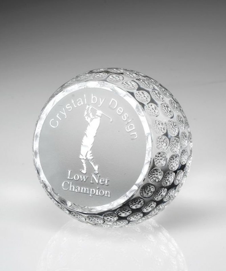 Personalized Optical Crystal Golf Ball Paperweight - Etsy