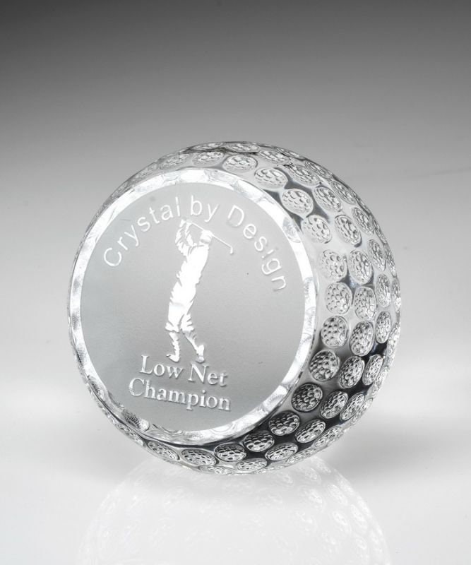Personalized Optical Crystal Golf Ball Paperweight - Etsy