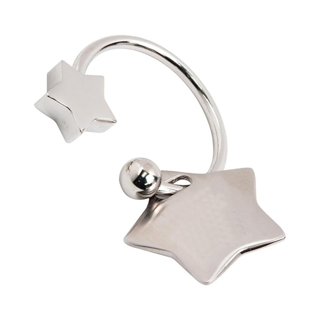 Star-studded U-shaped Keyring: Effortless Key Management, 2.5" Tall - Etsy