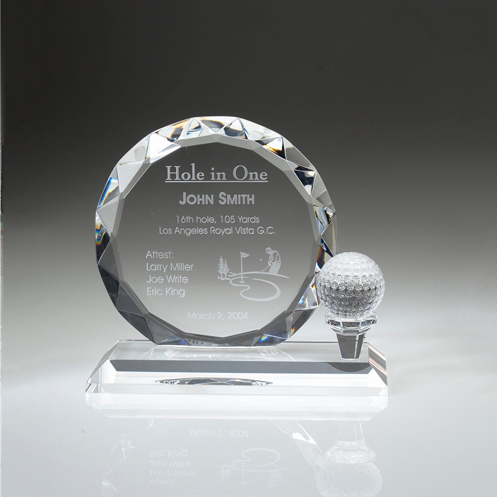 Crystal Golf Trophy With Customization - Etsy