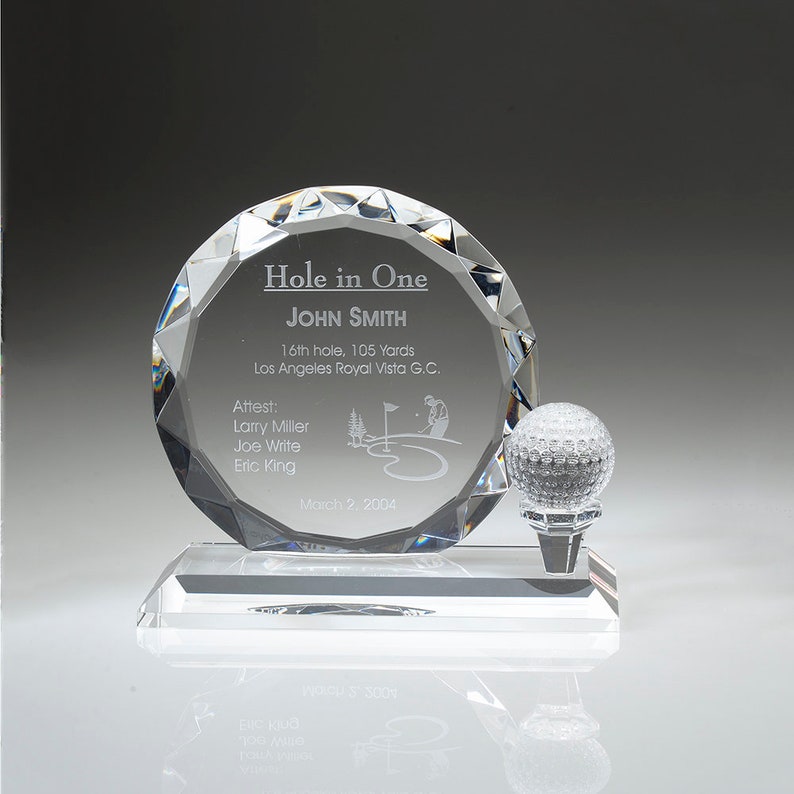 Crystal Golf Trophy With Customization - Etsy