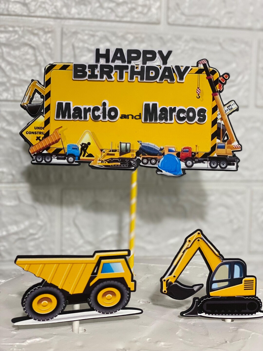 Construction Cake Topper - Etsy