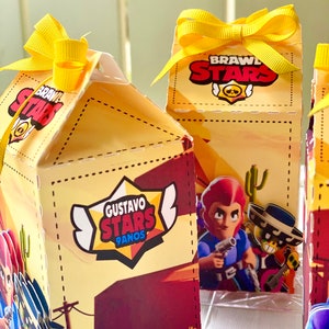Yellow Brawl Stars Milk Favor Box With Bow - Etsy