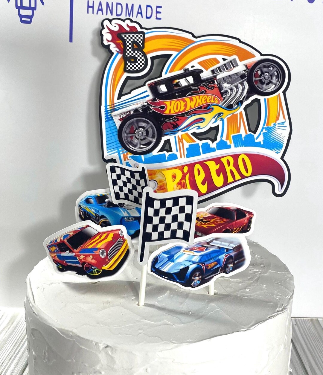 Fast Car Cake Topper, Fire Car Cake Topper - Etsy