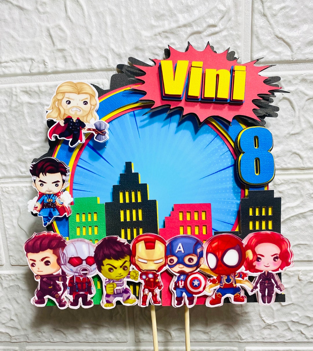 Marvel Cake Topper | Avenger Cake Topper | Avenger Birthday | Avenger ...