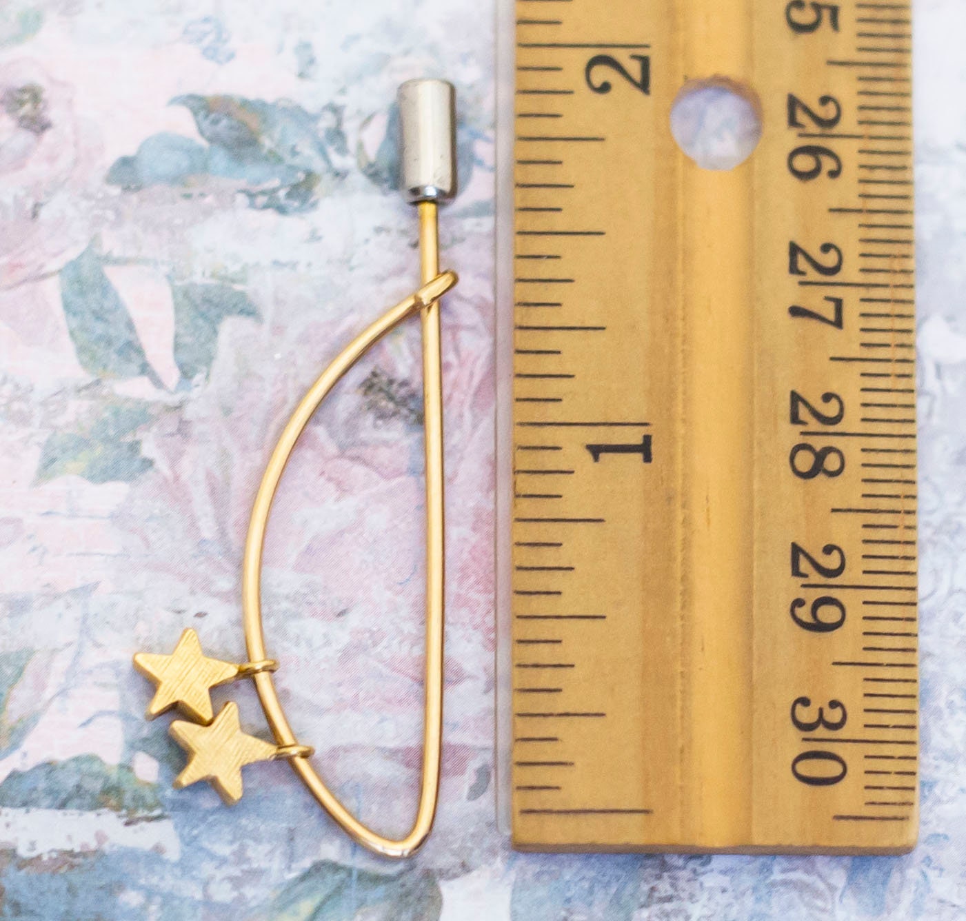 Vintage Minimalist Twin Stars Rhinestones Stick Pin - BB12 - Etsy