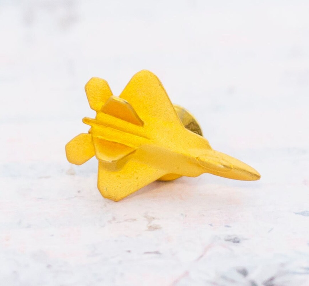 Vintage Fighter Jet Gold Tone Pin BB2 - Etsy