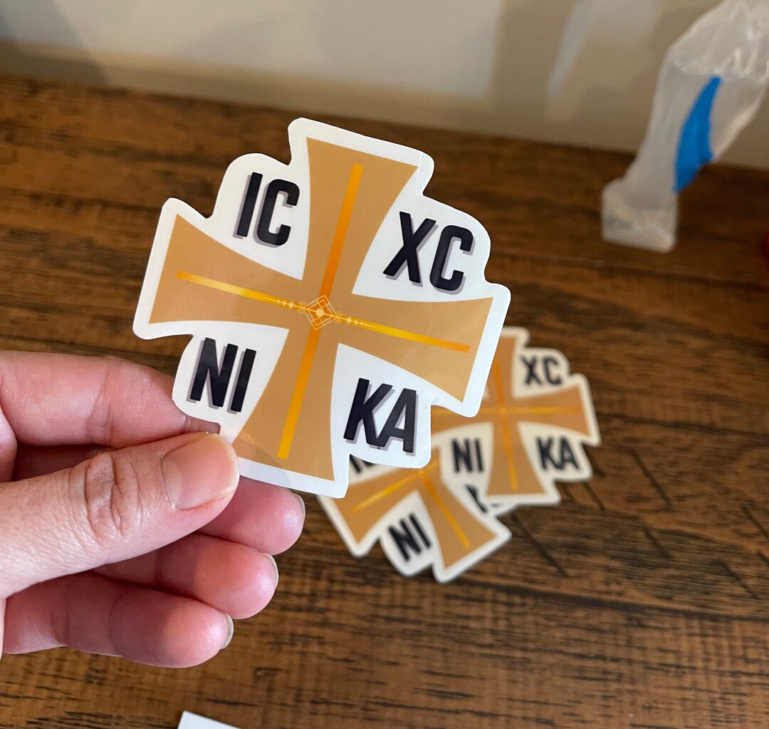 IC XC NIKA Cross Sticker: Jesus Christ Conquers, Byzantine Art - Etsy