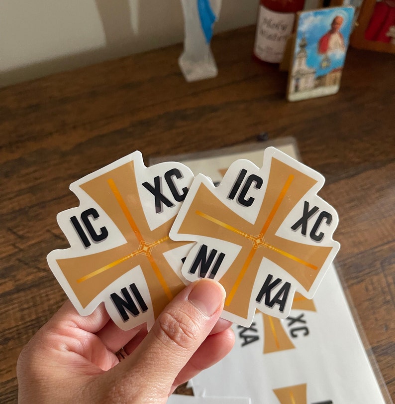 IC XC NIKA Cross Sticker: Jesus Christ Conquers, Byzantine Art - Etsy
