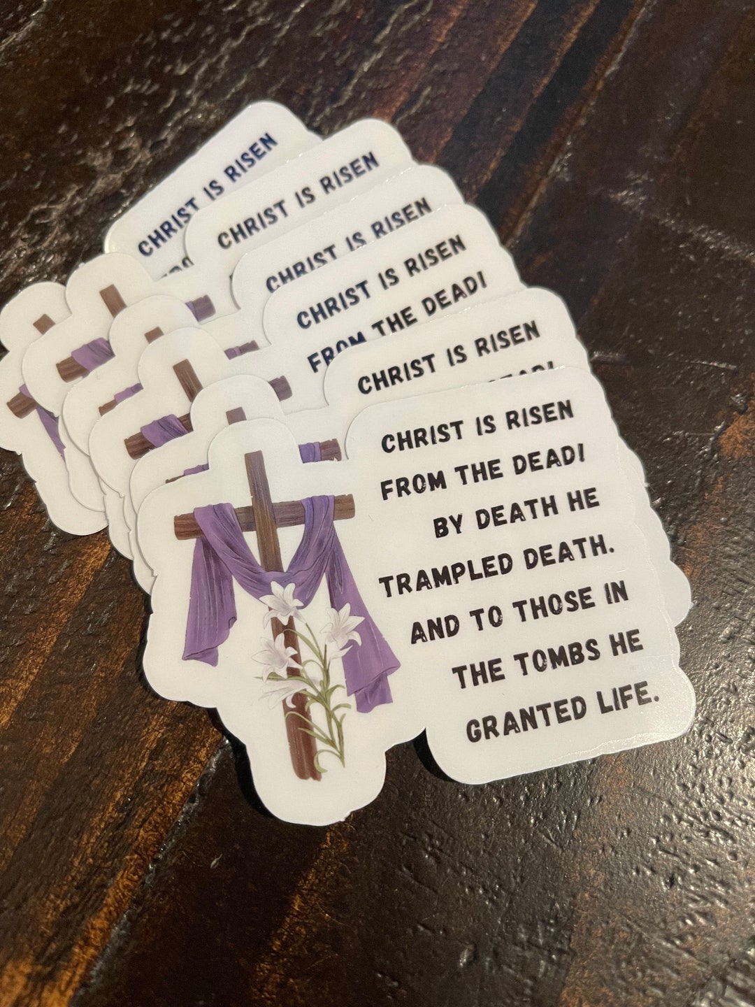 Christ is Risen Sticker | Paschal Troparion Sticker | Catholic Sticker ...