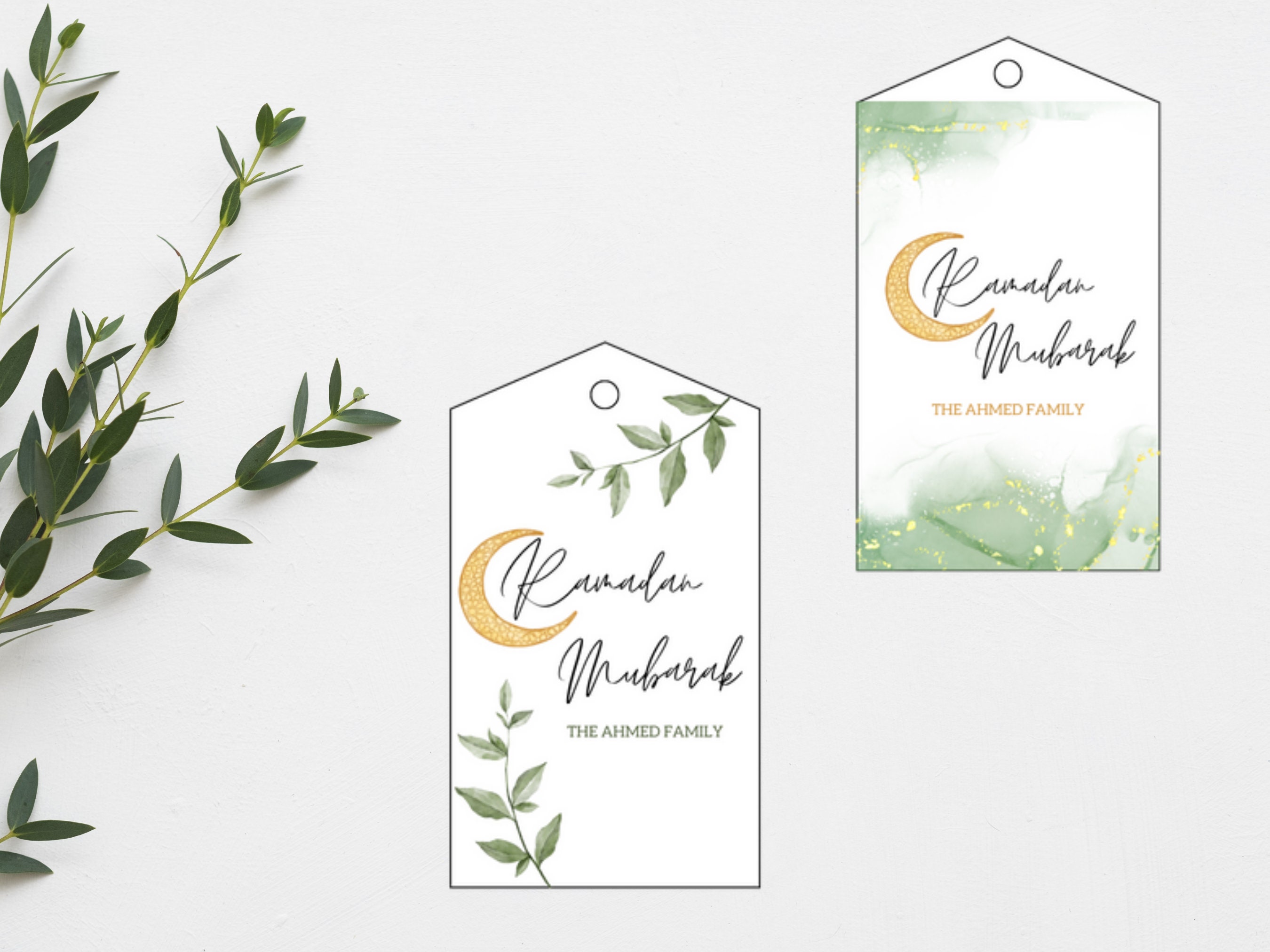 Ramadan Mubarak Ramadan Gift Tags Ramadan Favor Tags Editable Template ...