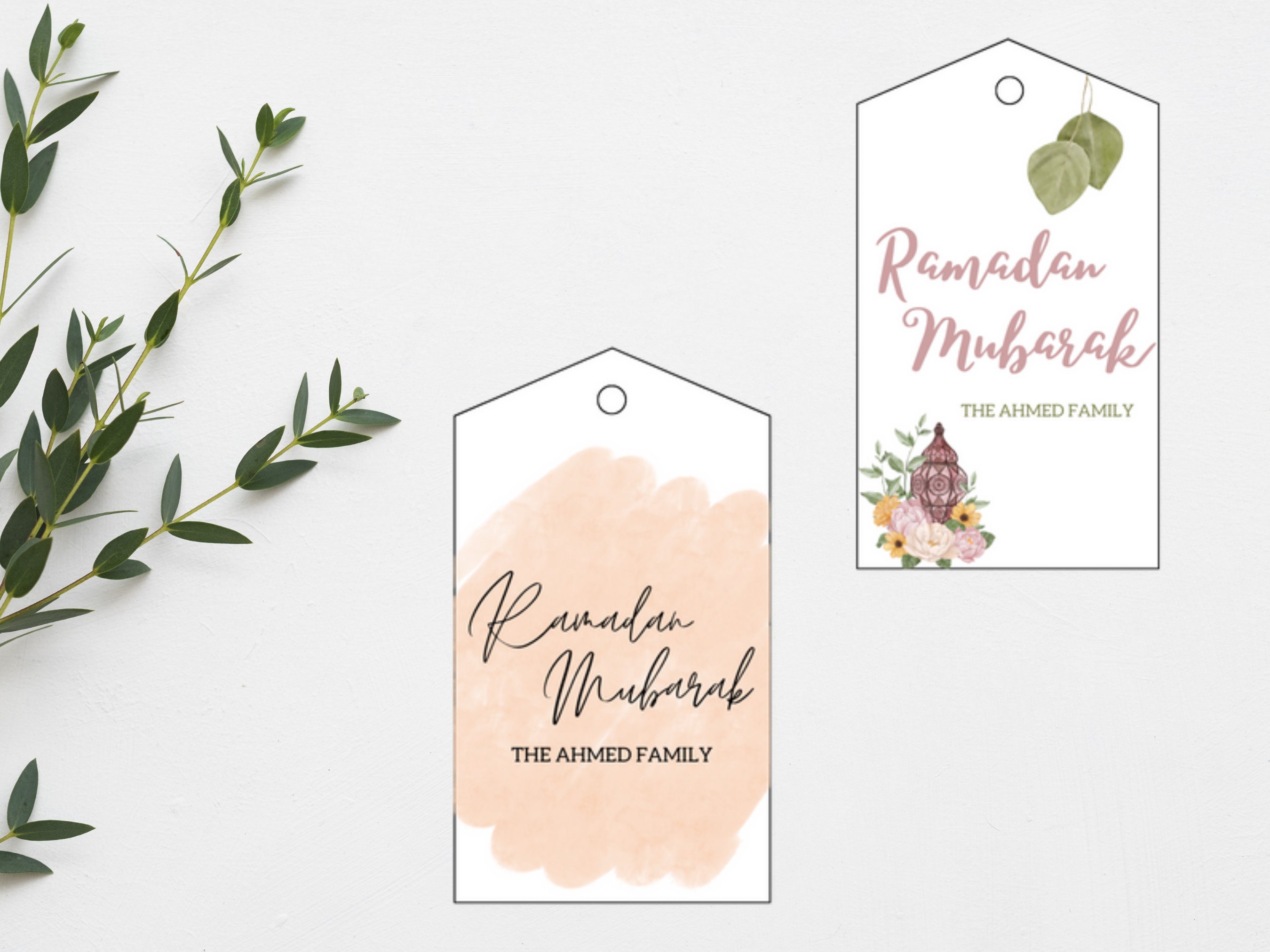 Ramadan Mubarak Ramadan Gift Tags Ramadan Favor Tags Editable Template ...