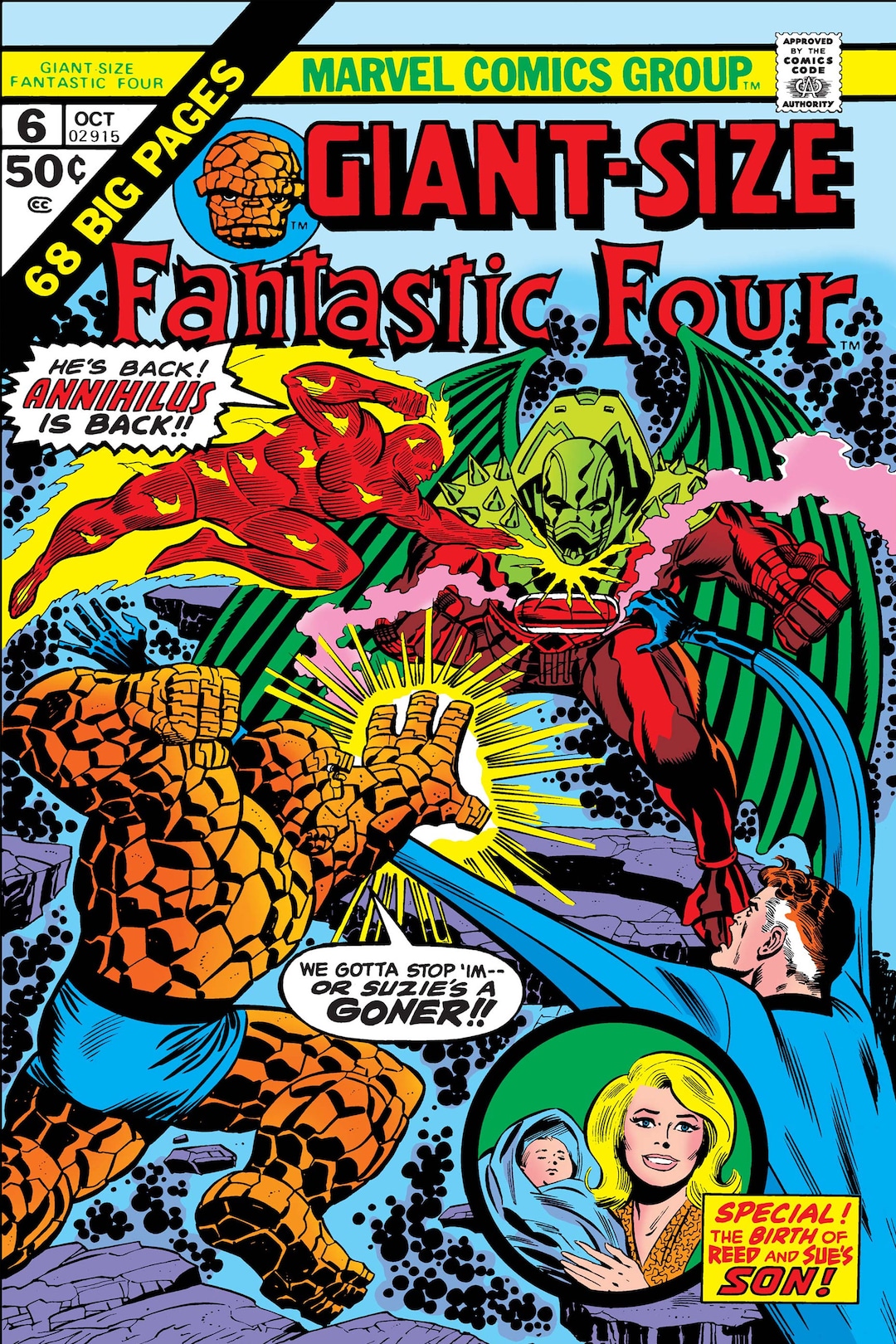 Fantastic Four Issue 6 Giant Size Comic Book Poster Annihilus - Etsy
