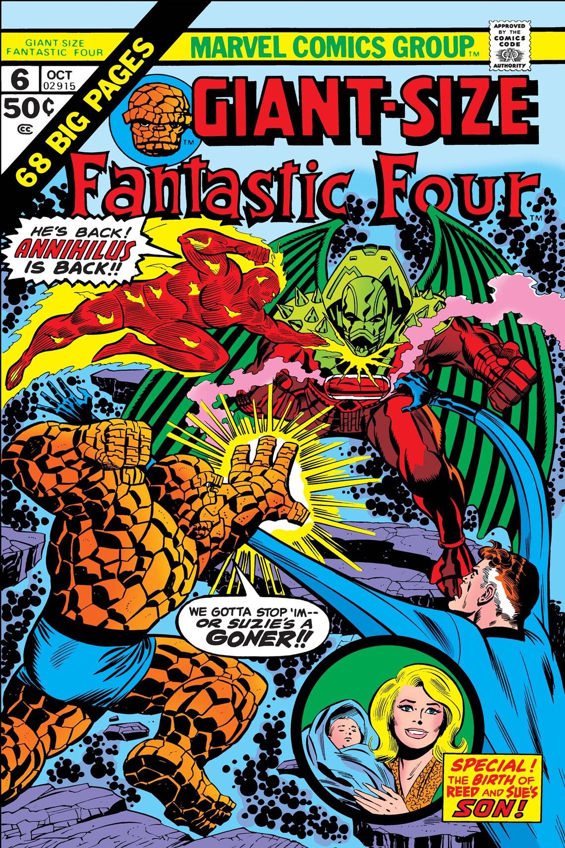 Fantastic Four Issue 6 Giant Size Comic Book Poster Annihilus - Etsy