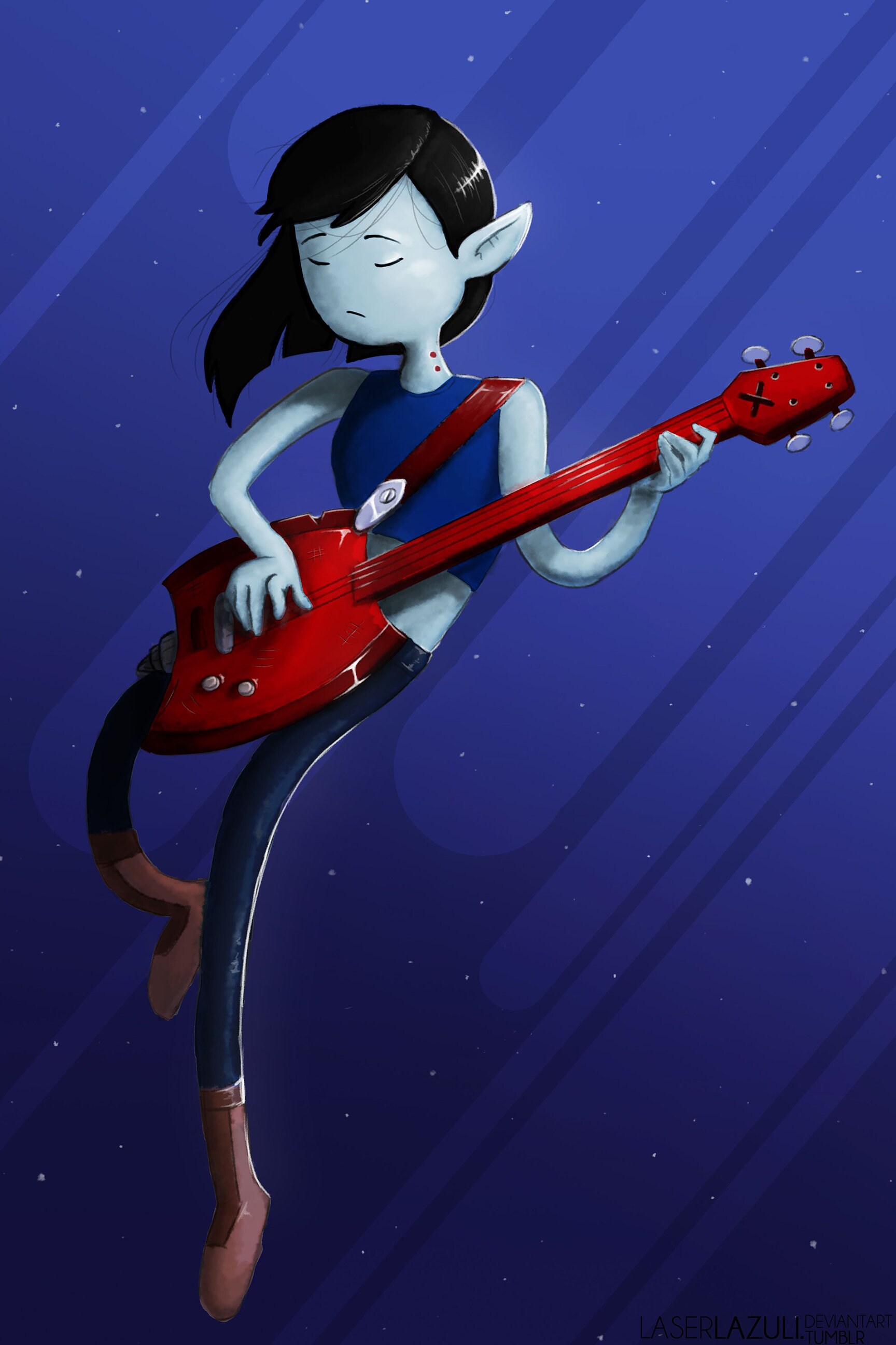 Marceline Playing Guitar