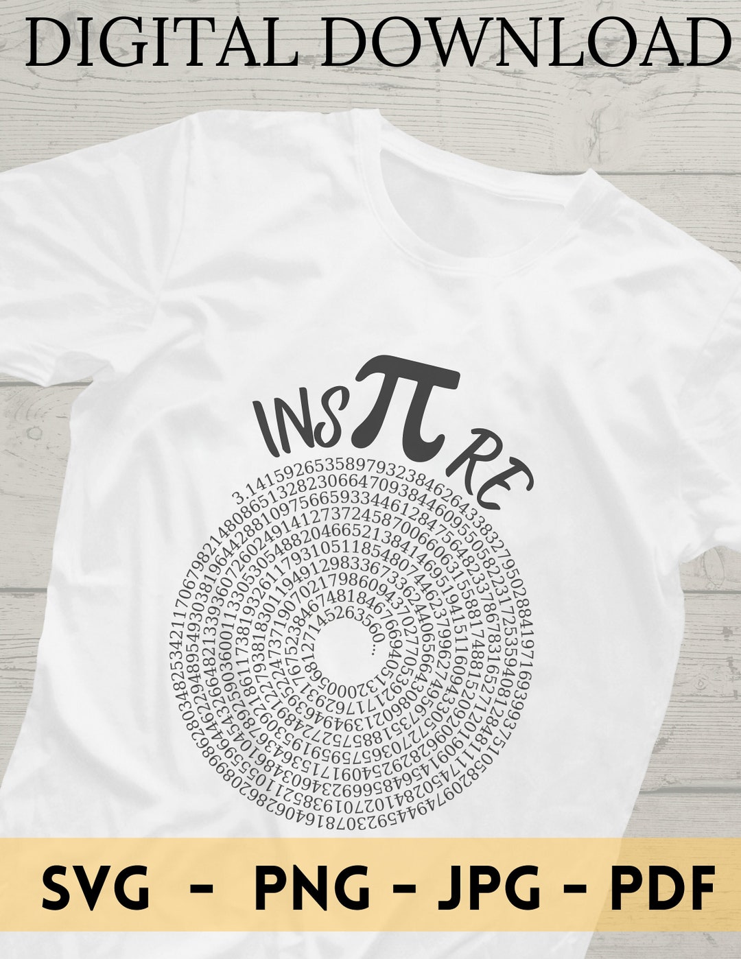 Inspire - Pi - Math Design - Custom SVG Design - Instant Digital ...