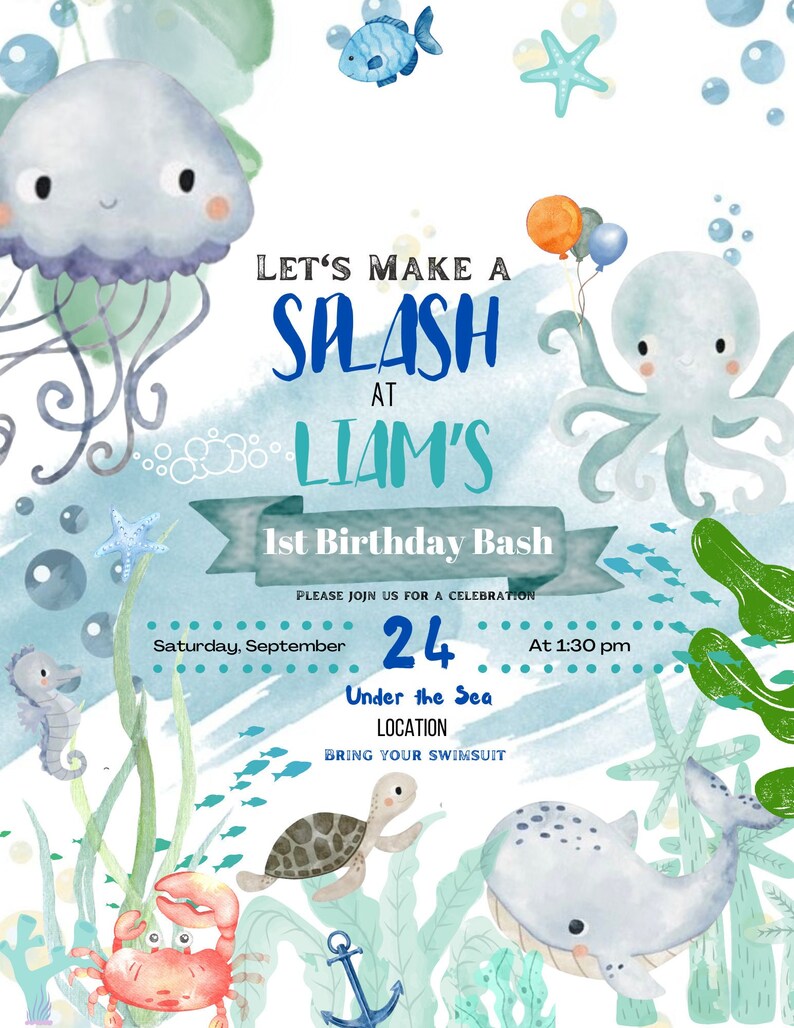 Under the Sea Invitation - Etsy