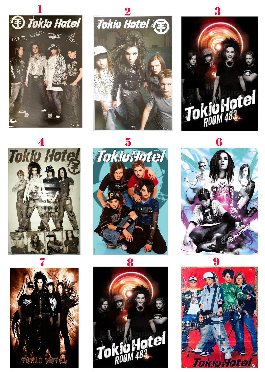 Tokio Hotel Poster Tokio Hotel Band Poster Tokio Hotel - Etsy