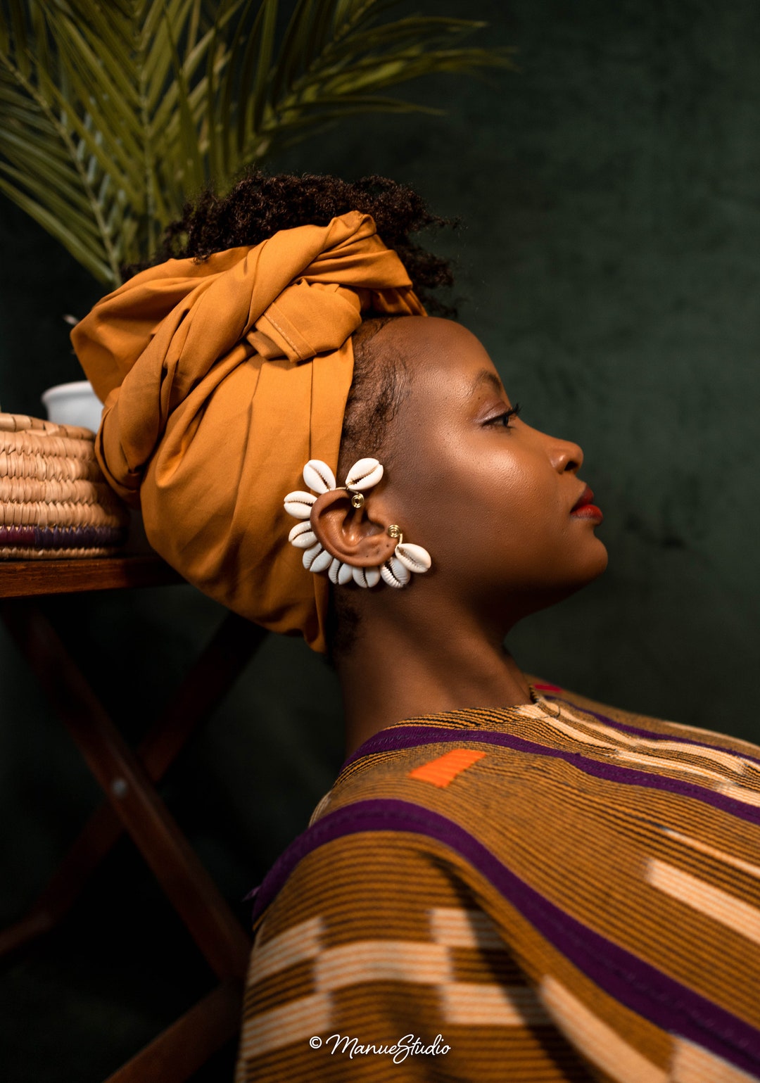 Ear Cuffs Cowrie Shell Earring African Jewelry| Comes as 1 Single Cuff ...