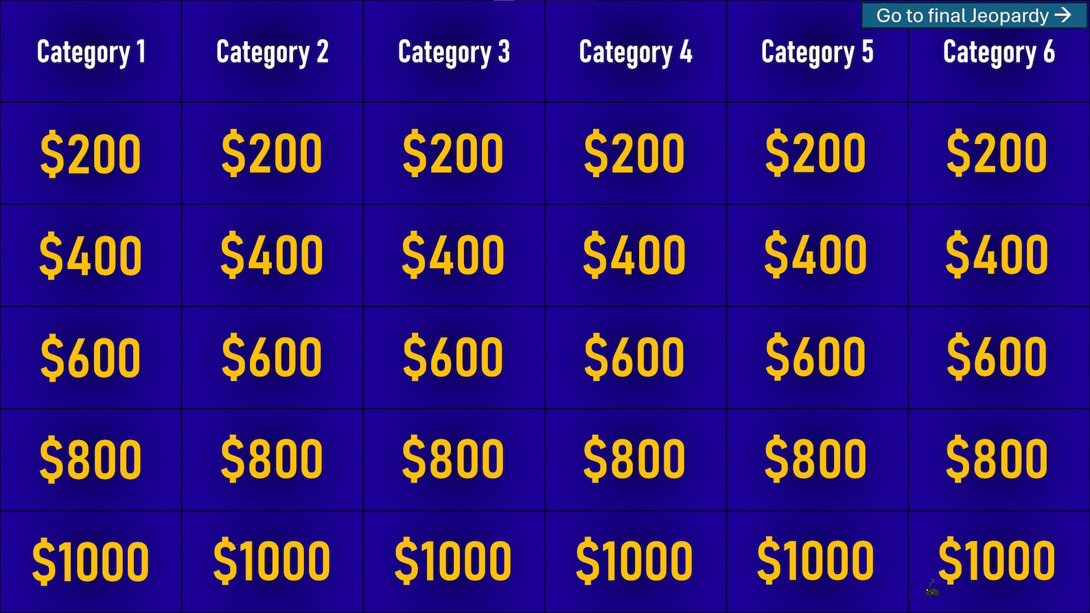 Jeopardy Powerpoint Game Template - Etsy